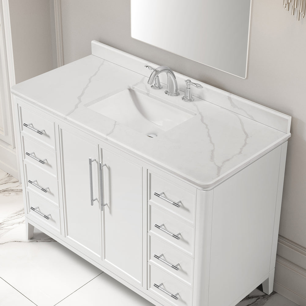 Shop Venice II Vanity 48in - Pure White - Loxley Rowe